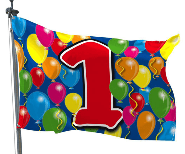 Comprar banderas de 1 año – Partywinkel
